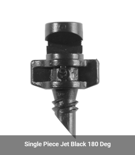 Single Piece Jets Microjet Spray 180° Black - The Irrigation Warehouse