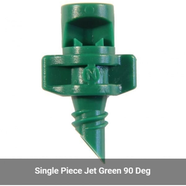 Single Piece Jets Microjet Spray 90° Green - The Irrigation Warehouse